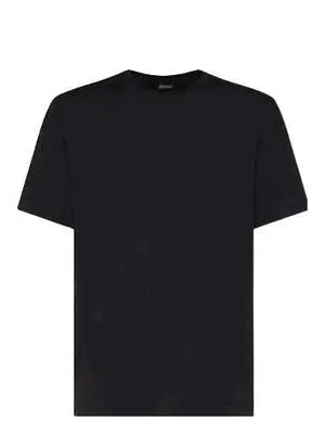 Zegna Short-sleeved Crewneck T-shirt - Black