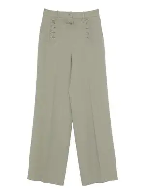 Ermanno Scervino Tailored Button-detailed Trousers - Gray