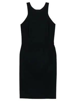 Patrizia Pepe Crewneck Midi Dress - Black