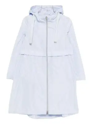 Herno Hooded Zip Parka Coat - Blue