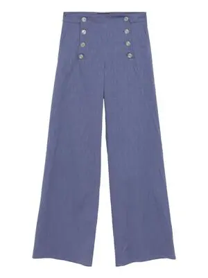 Etro Jacquard Wide-leg Trousers - Blue