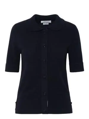 THOM BROWNE Thom Browne Short Sleeve Buttoned Knit Polo Shirt