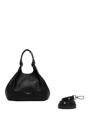GIANNI CHIARINI Gianni Chiarini Dua Maxi Grain Leather Handheld Bag Black