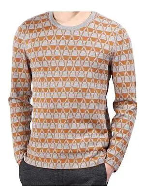 LANVIN Long Sleeve Crew Neck Sweater - Multicolor