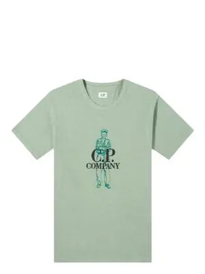 C.P. COMPANY Logo Short Sleeves - Gray