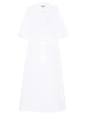 Max Mara Polo-collar Maxi Dress - White