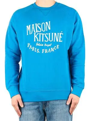 Maison Kitsuné Crewneck Long Sleeve Sweatshirt - Blue