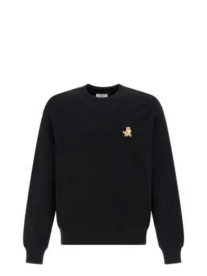 Maison Kitsuné Long Sleeve Crewneck Sweatshirt - Black