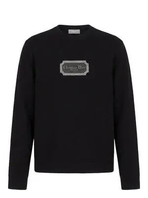 Dior Embroidered Sweater - Black