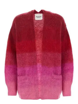 Isabel Marant Étoile Ombré-effect Ribbed-knit Cardigan - Red