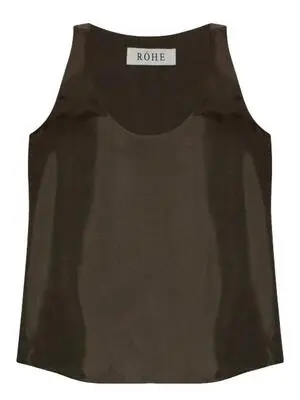 RÓHE Rohe Scoop-neck Sleeveless Top - Black