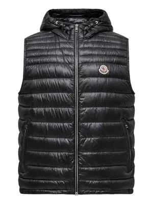 Moncler Padded Gilet With Hood - Black