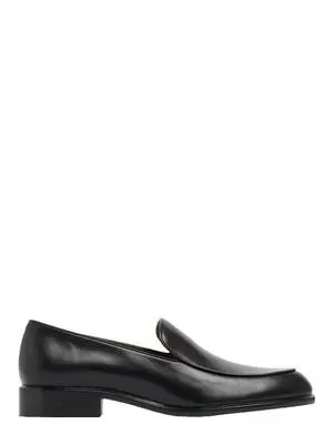 Khaite 35mm Miles Leather Loafers - Black