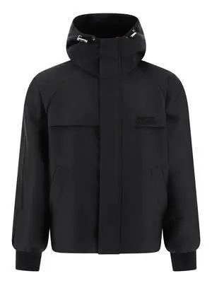 ALEXANDER MCQUEEN Alexander McQueen Logo Embroidered Hooded Casual Jacket