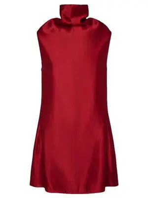 Khaite Daria Viscose Silk Mini Dress - Red