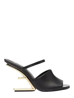 Fendi Sculptural Heel Sandals - Black