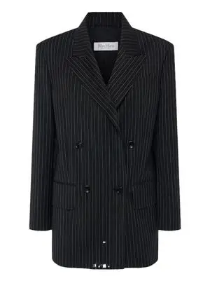MAX MARA Max Mara Mattia Pinstriped Wool Blazer