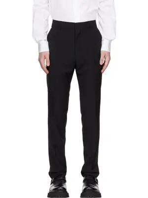 Ami Ami Paris Mid-Rise Straight Leg Trousers Black