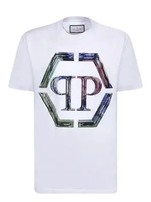 Philipp Plein Logo Printed Crewneck T-shirt - Gray