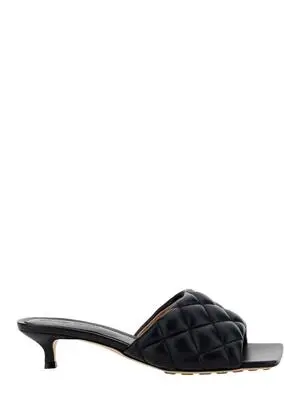 Bottega Veneta Padded Heeled Sandals - Black