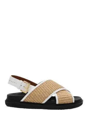 Marni Fussbett Cross-strap Sandals - Black
