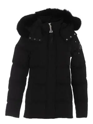 Moose Knuckles Puffer Jacket With Fur Trimmed Hood - Black