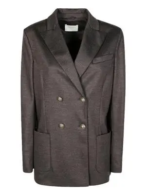 CIRCOLO 1901 Double-breasted Tailored Blazer - Black