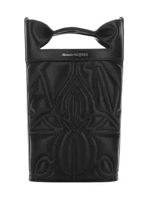 Alexander McQueen Logo Printed Bucket Bag - Black
