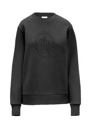 Moncler Embellished Logo Crewneck Sweatshirt - Black