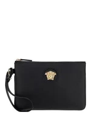 Versace Medusa Logo Plaque Pouch - Black