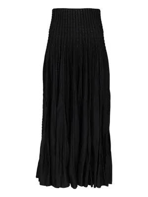 Alaïa Textured Knit Skirt - Black