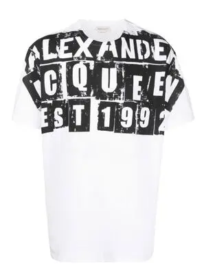 Alexander McQueen Logo Printed Crewneck T-shirt - Black