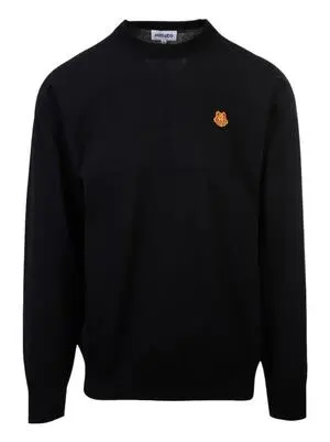 Kenzo Logo Round-neck Sweater - Black