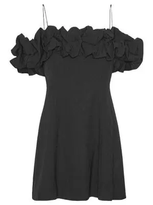 ROTATE BY BIRGER CHRISTENSEN ROTATE Crepe Ruffled Mini Dress