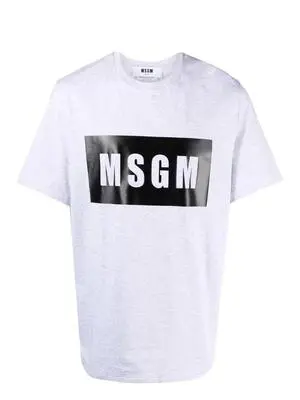 MSGM Logo-print Cotton T-shirt - White
