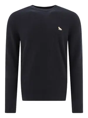 Maison Kitsuné Baby Fox Patch Crewneck Pullover - Black