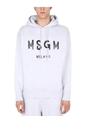 MSGM MSGM Logo Print Hoodie