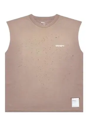 Satisfy Mothtech Distressed Muscle T-shirt - Nude