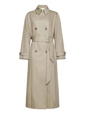 A.p.c. Double-breasted Belted Trench Coat - Nude