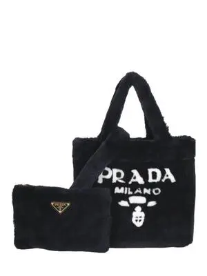 Prada Logo Tote Bag - Black