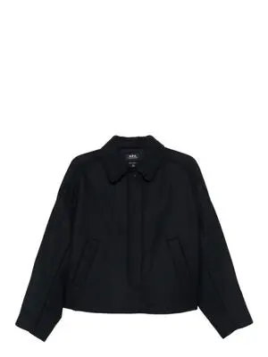 A.p.c. Long Sleeve Collared Jacket - Deep Navy Blue