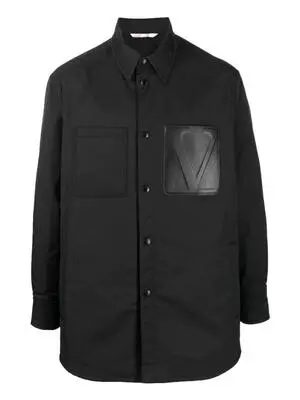 Valentino Garavani Logo Patch Long-sleeve Jacket - Black