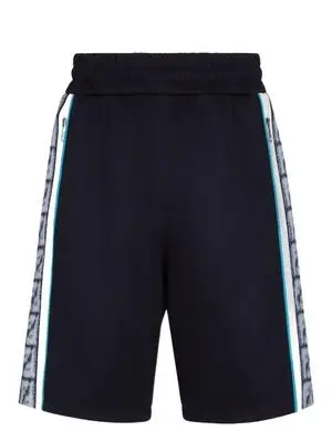Fendi Logo Detail Bermuda Shorts - Black