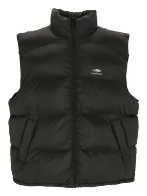 Balenciaga 3b Sports Icon Puffer Vest - Black