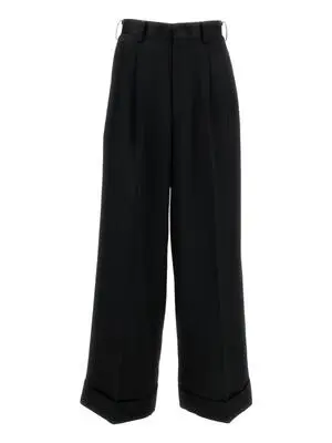 Junya Watanabe Pleated Wide-leg Trousers - Black