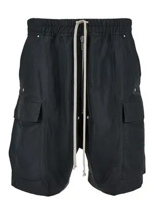Rick Owens Cargobela Drawstring Cargo Shorts - Black