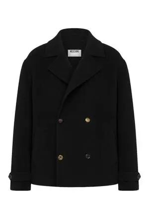 Moschino Double-breasted Coat - Black