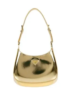 Prada Logo Shoulder Bag - Nude