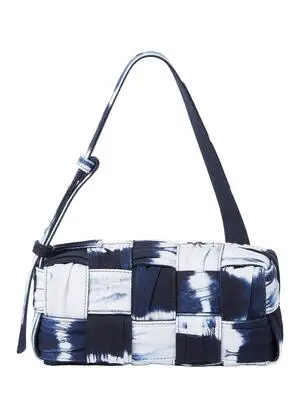 Bottega Veneta Small Cassette Shoulder Bag - Navy Blue/white