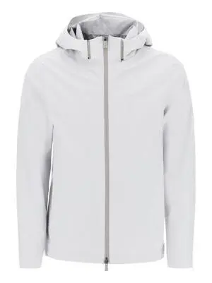 Herno Zip-up Hooded Windbreaker Jacket - White